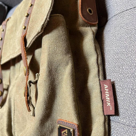 Fossil | Bags | Ahmik Green Canvas Messenger Bag | Poshmark